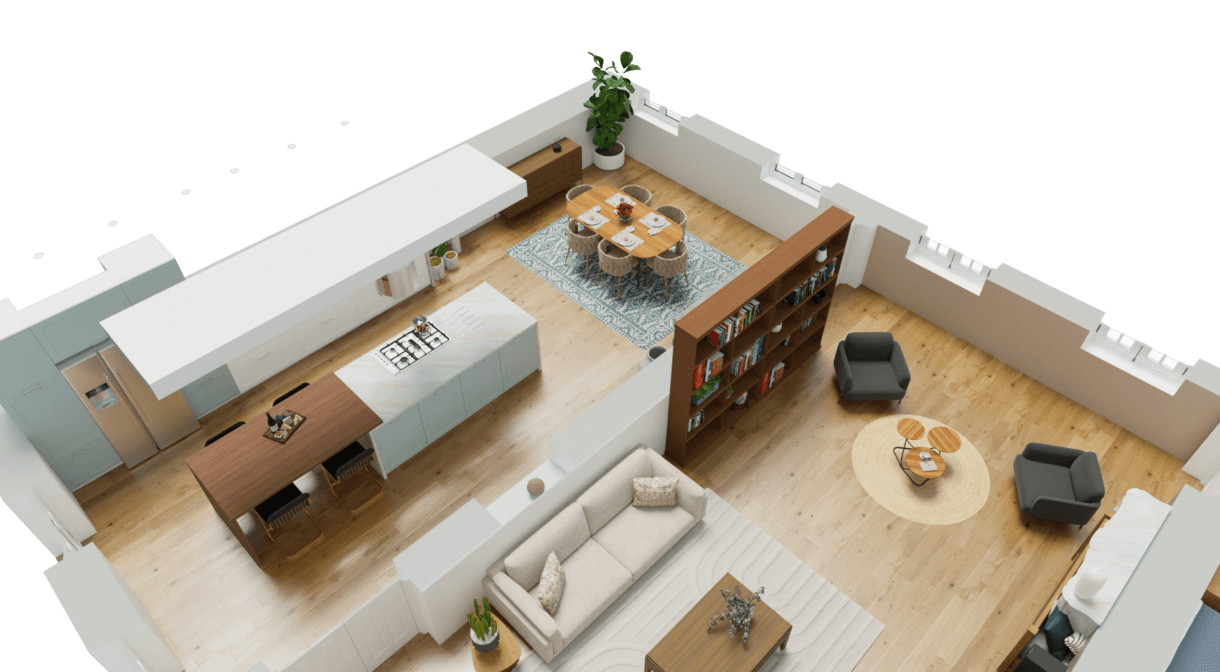How to Arrange a Dining Room Using a 3D Home Designer - HomeByMe