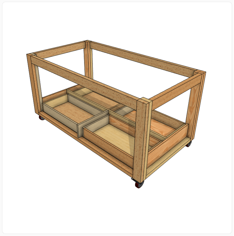 DIY Plans to build a workbench with drawers - using MakeByMe