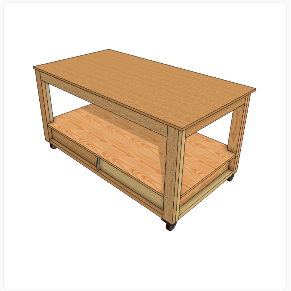 DIY Plans to build a workbench with drawers - using MakeByMe