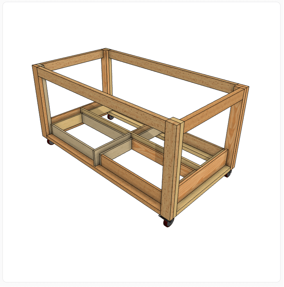 DIY Plans to build a workbench with drawers - using MakeByMe